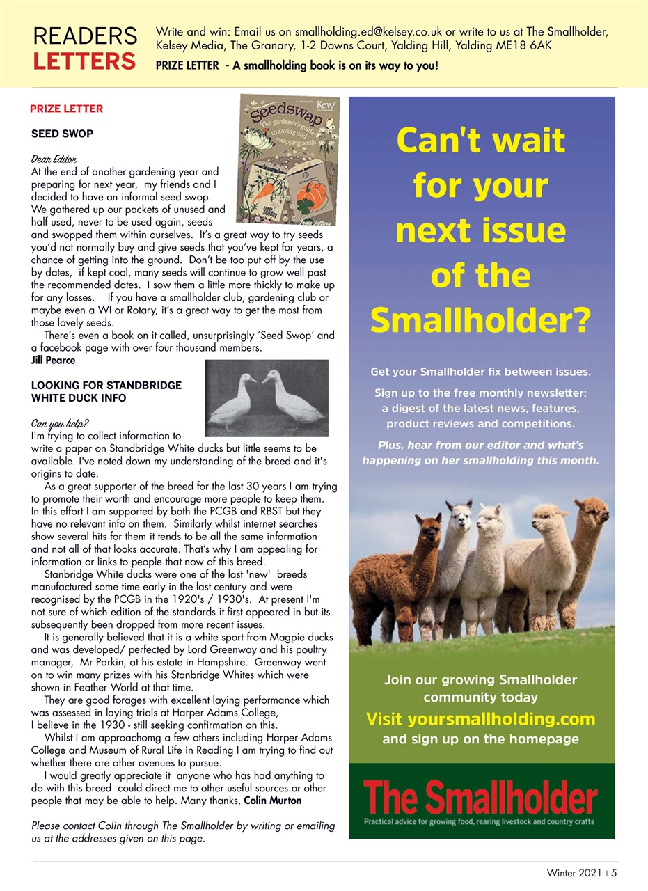 The Smallholder Magazine - Winter 2021 Back Issue