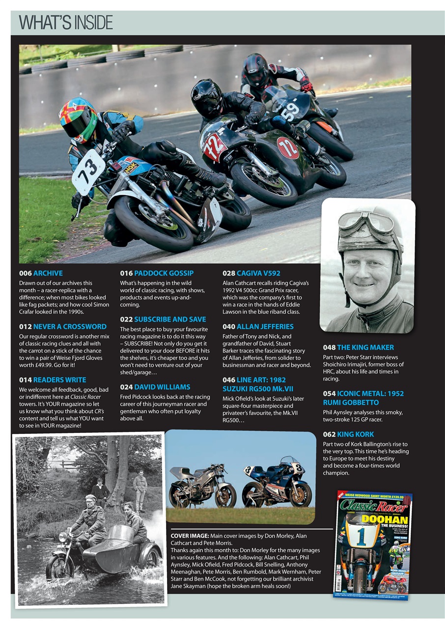 Classic Racer Magazine - 218 - November/December 2022 Subscriptions ...