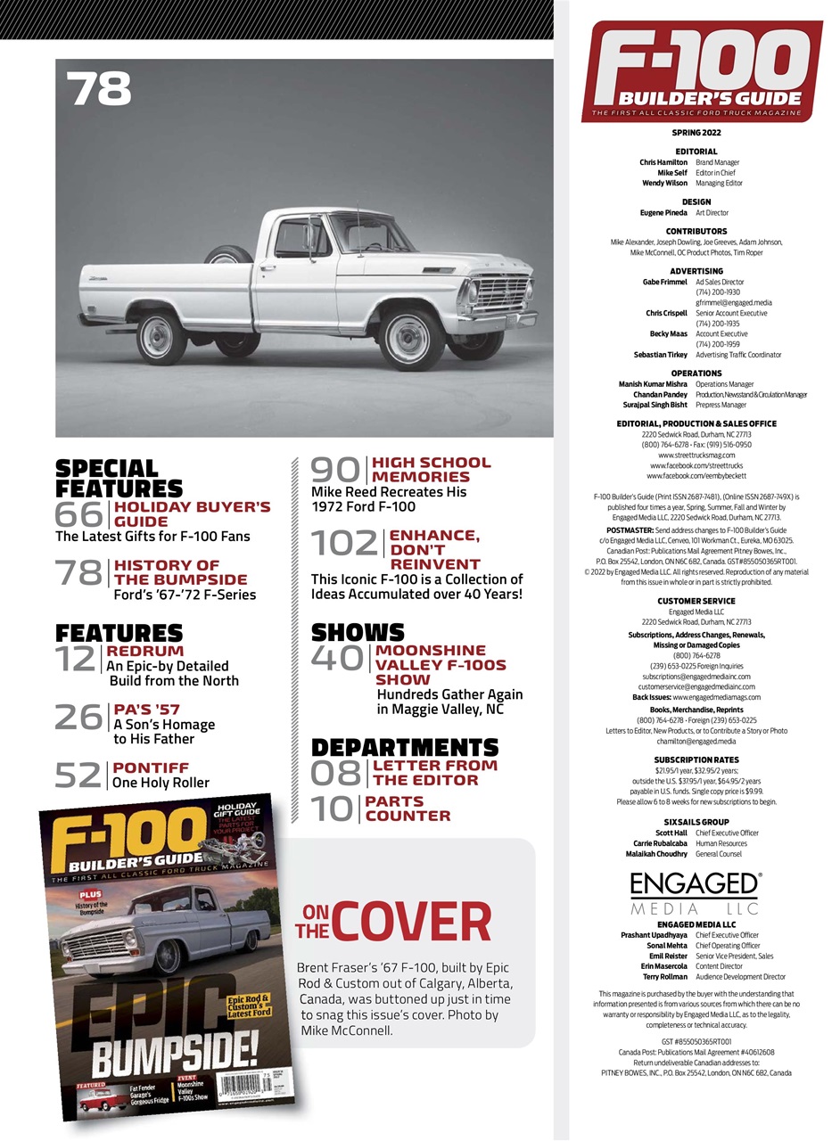F100 Builder's Guide Magazine - F100 Spr 2022 Back Issue