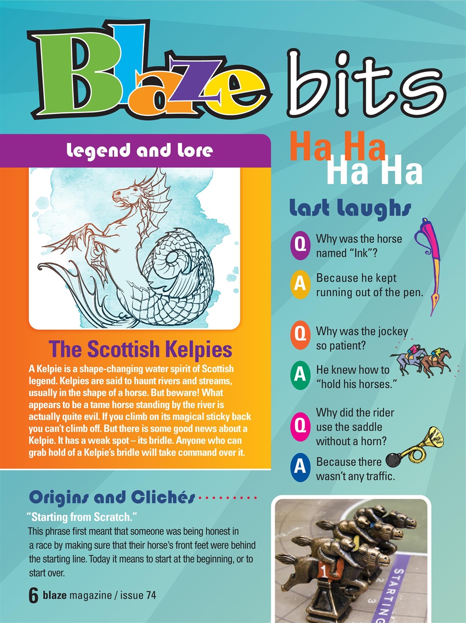 Blaze Magazine For Horse Crazy Kids - Fall 2021 Back Issue