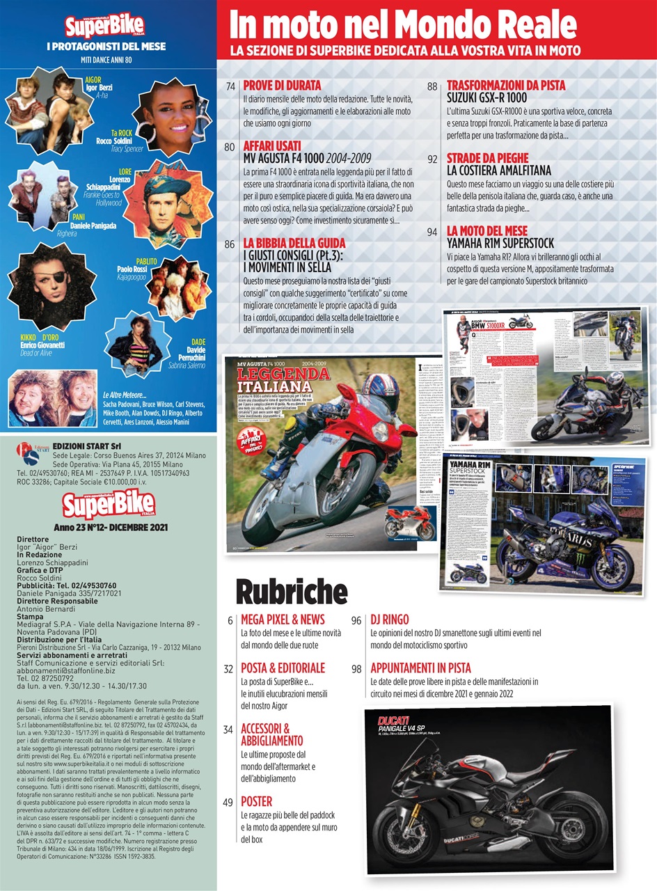 Superbike Italia Magazine - Dicembre 2021 Back Issue