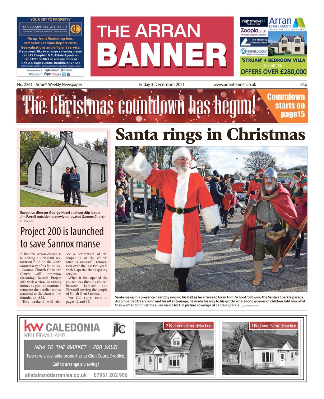 Arran Banner Magazine - 03/12/2021 Back Issue