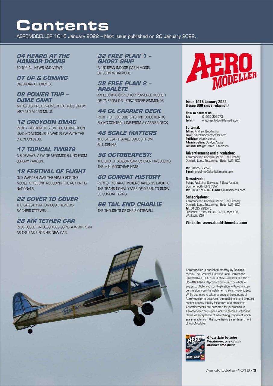 AeroModeller Magazine - Jan 22 Back Issue