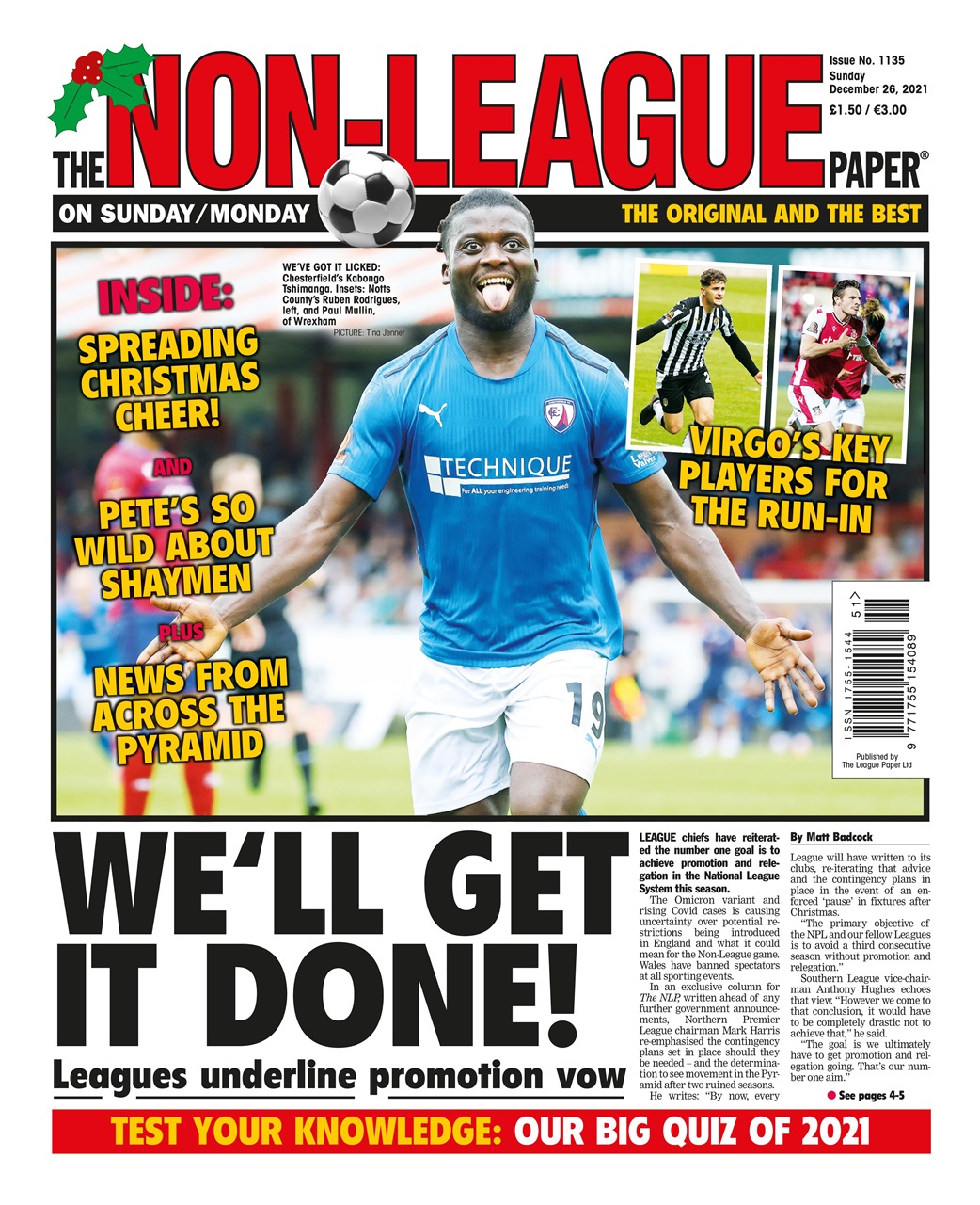 The Non-League Football Paper Magazine - 26 Dec 2021 Back Issue