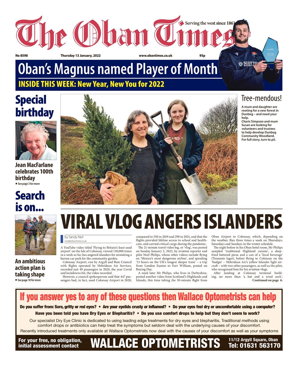 The Oban Times & Lochaber Times Magazine - 13th January 2022 Back Issue