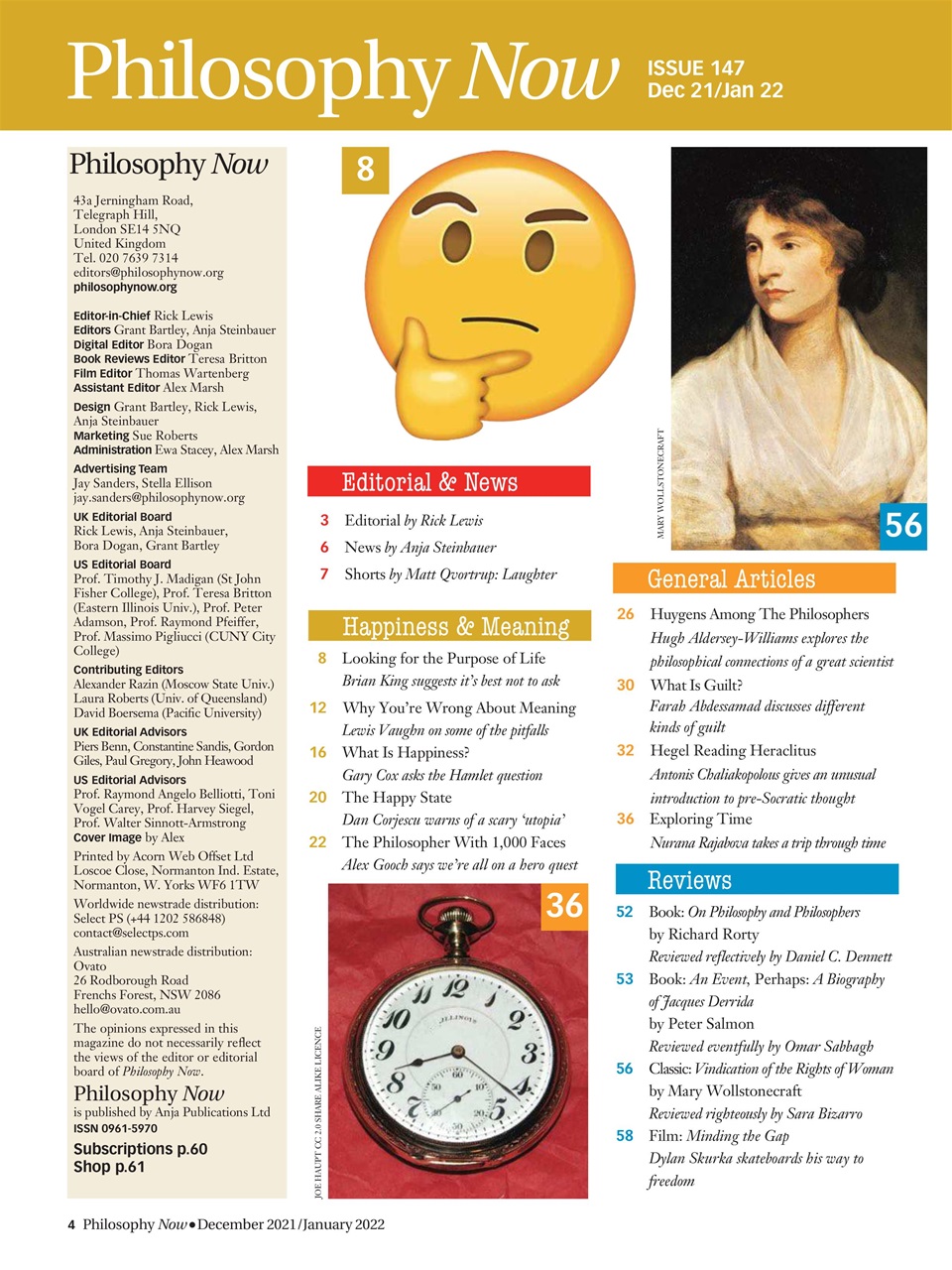 Philosophy Now Magazine - Dec 2021 Jan 2022 Back Issue