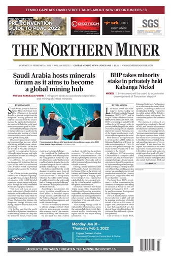 The Northern Miner Magazine - Vol. 108 No. 2 Back Issue