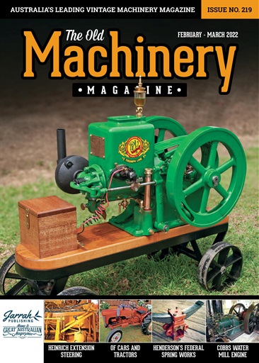 The Old Machinery Magazine - Feb - Mar 2022 Subscriptions | Pocketmags