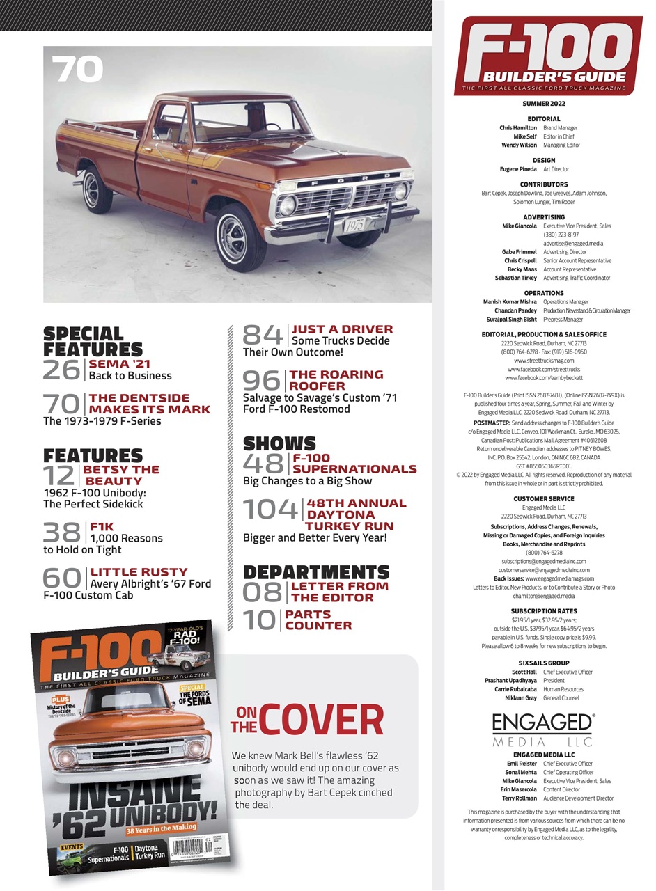 F100 Builder's Guide Magazine - F100 Sum 22 Back Issue