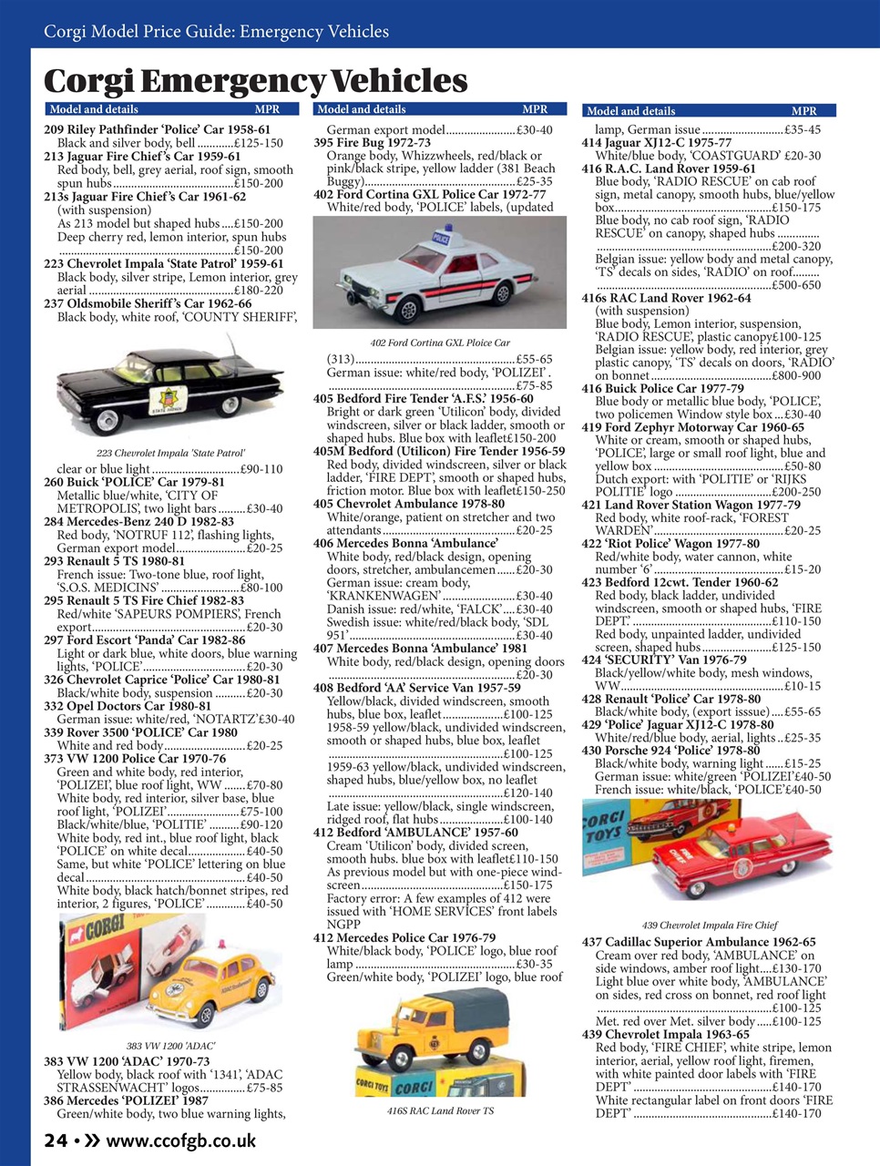The Corgi Price Guide Magazine Subscriptions and Corgi Model Price ...