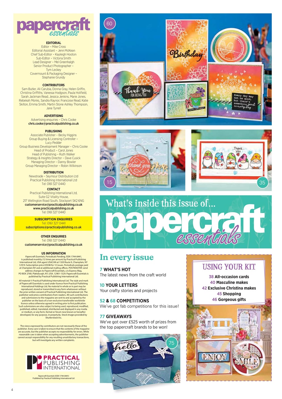 Papercraft Essentials Magazine - Issue 210 Subscriptions | Pocketmags