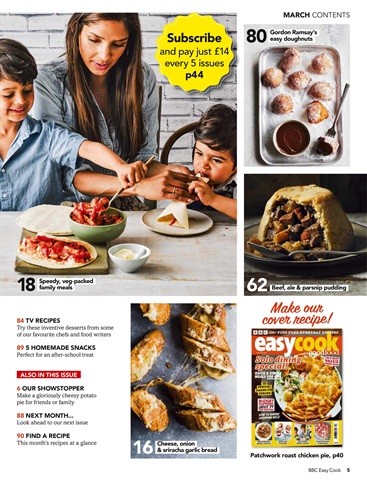 BBC Easy Cook Magazine - March 2022 Subscriptions | Pocketmags