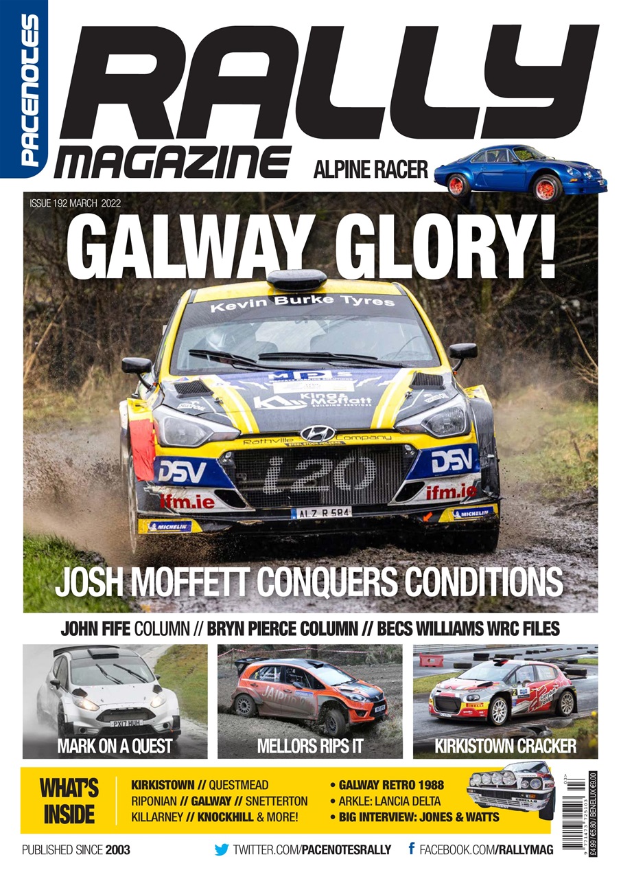 Pacenotes Rally magazine - Issue 192 - MAR 2022 Back Issue