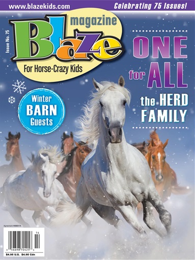 Blaze Magazine For Horse Crazy Kids - Winter 2022 Back Issue