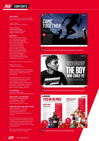 AW – Athletics Weekly Magazine - AW March 2022 Subscriptions | Pocketmags