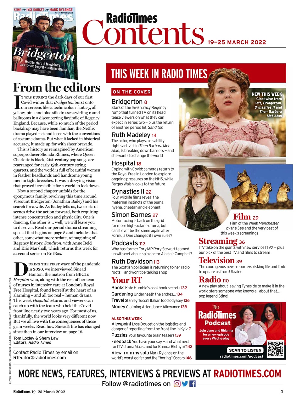 Radio Times Magazine - 19-25th March 2022 Subscriptions | Pocketmags