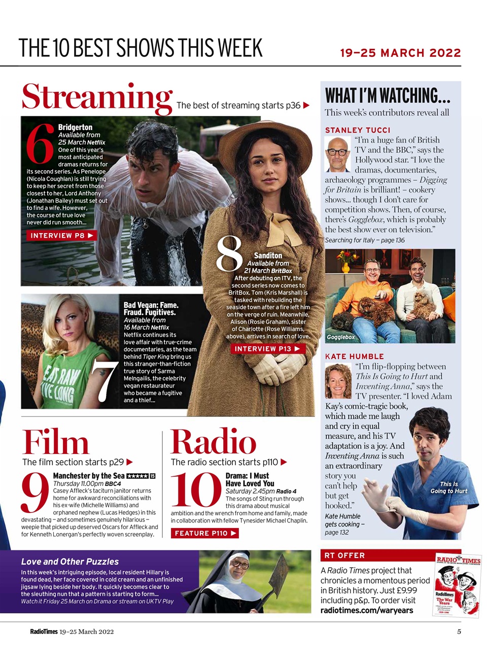 Radio Times Magazine - 19-25th March 2022 Subscriptions | Pocketmags