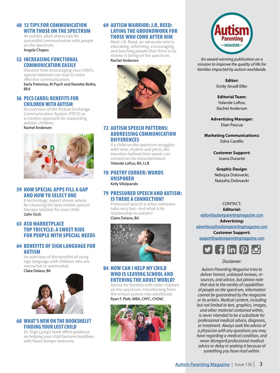 Autism Parenting Magazine - Issue 136 Back Issue