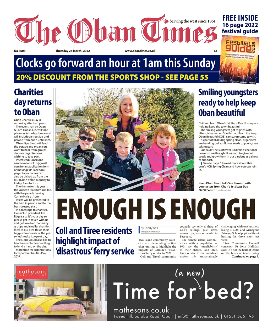 The Oban Times & Lochaber Times Magazine - 24th March 2022 Back Issue