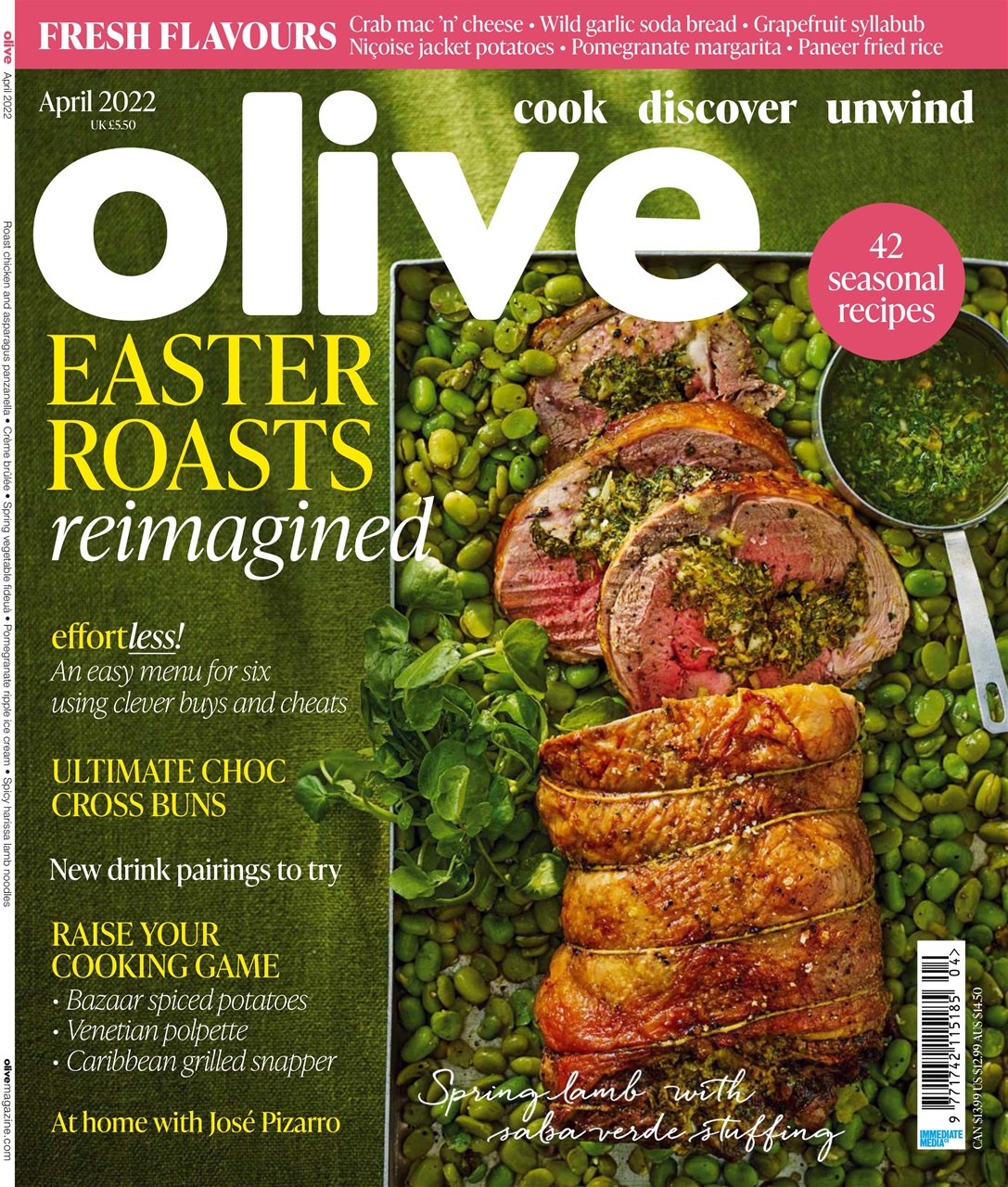 Olive Magazine - April 2022 Subscriptions | Pocketmags