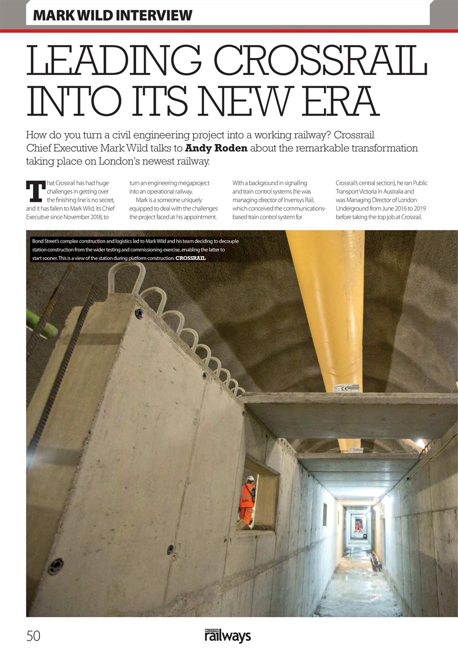 Modern Railways Magazine - Crossrail Special Issue