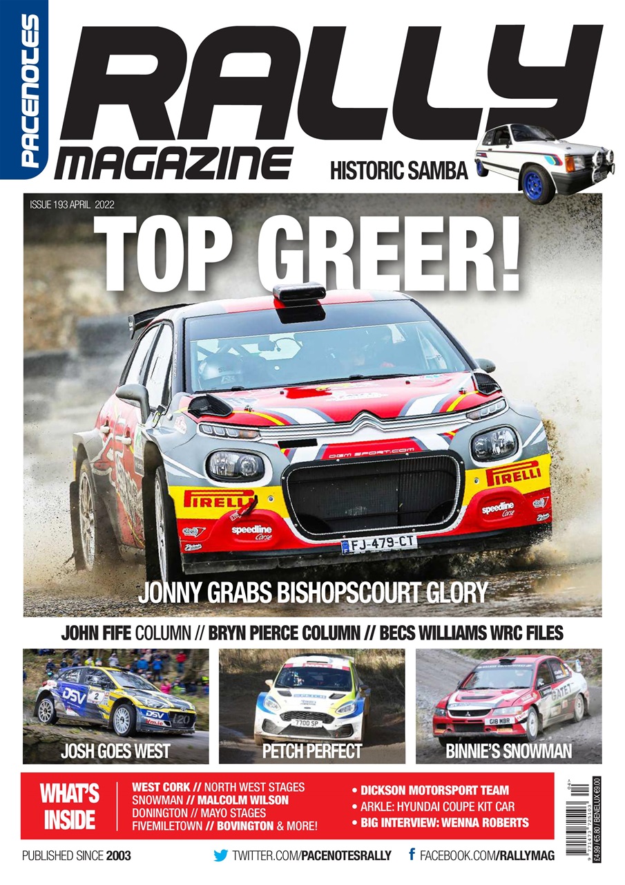 Pacenotes Rally magazine - Issue 193 - April 22 Back Issue