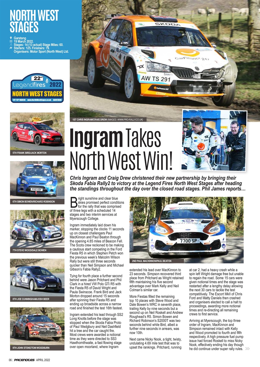 Pacenotes Rally magazine - Issue 193 - April 22 Back Issue