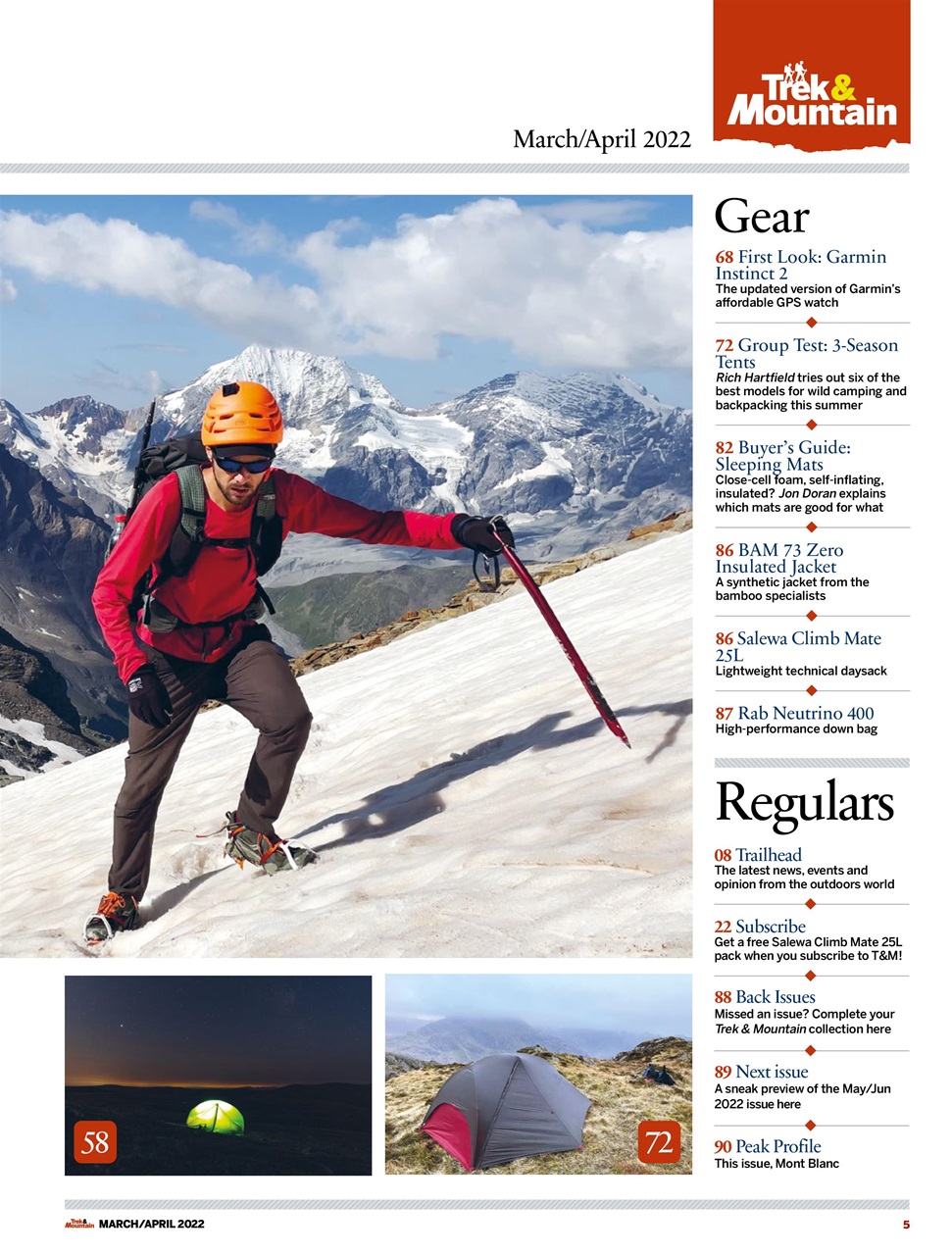 Trek & Mountain Magazine - Mar/Apr 2022 Back Issue