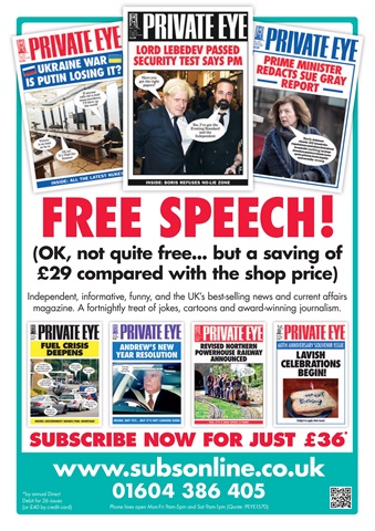 Private Eye Magazine - No. 1570 Subscriptions | Pocketmags
