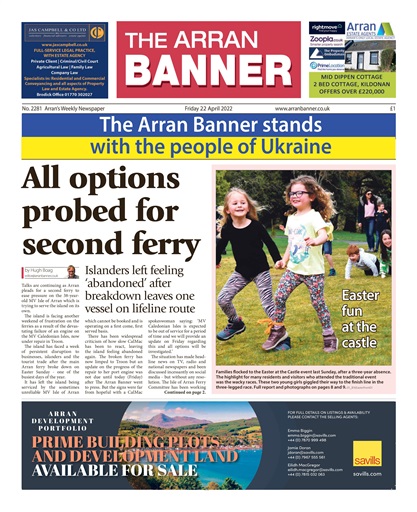 Arran Banner Magazine - 22/04/2022 Back Issue
