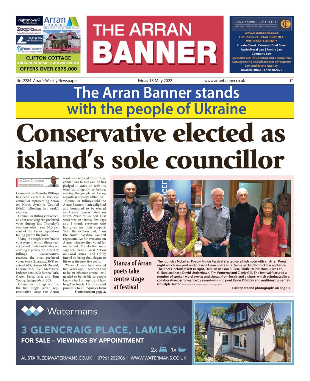 Arran Banner Magazine - 13 May 2022 Back Issue