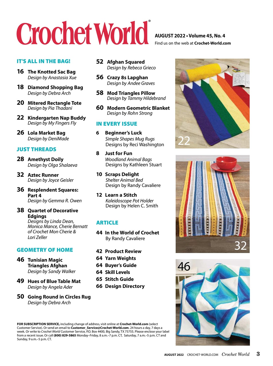 Crochet World Magazine - August 2022 Subscriptions | Pocketmags