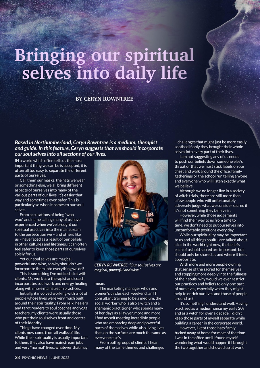 Psychic News Magazine - June 2022 Subscriptions | Pocketmags