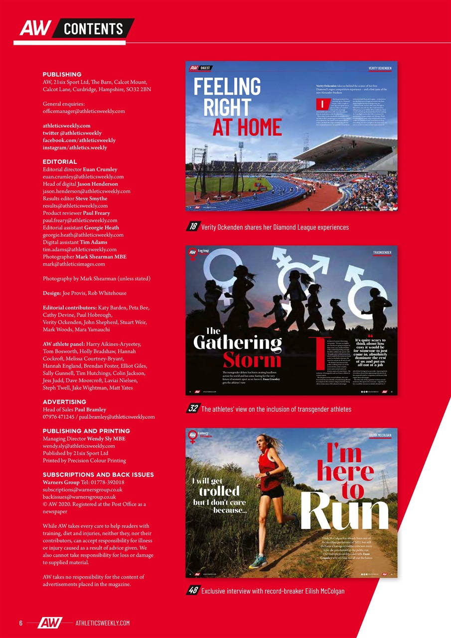 AW – Athletics Weekly Magazine - FREE Sample issue Special Issue
