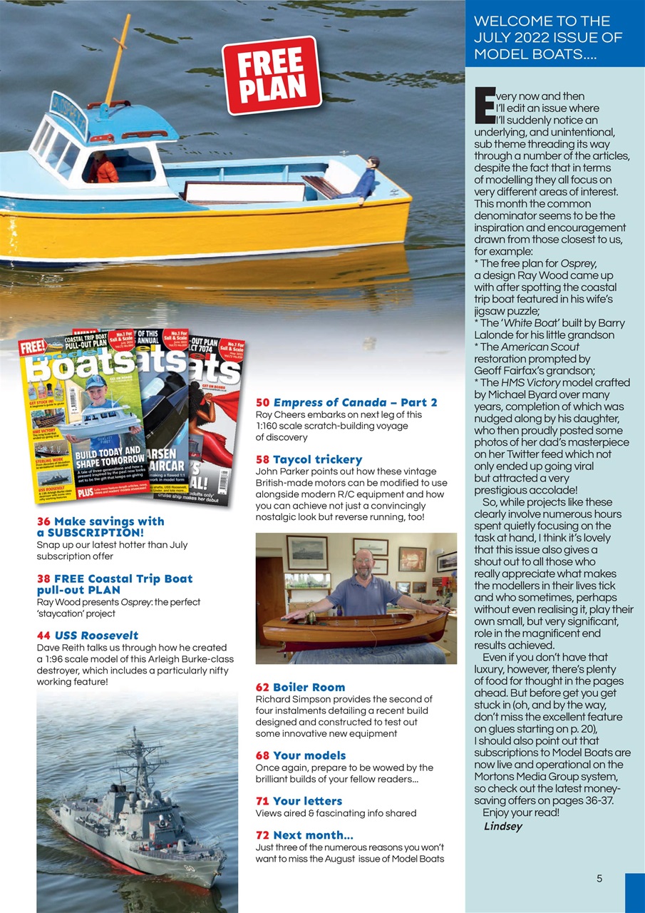 Model Boats Magazine - July 2022 Subscriptions | Pocketmags