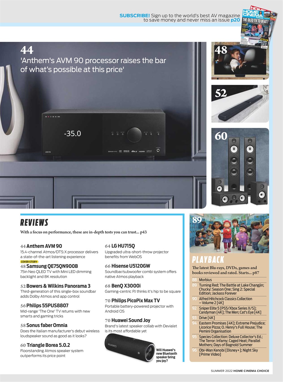 Home Cinema Choice Magazine - Summer 2022 Subscriptions | Pocketmags