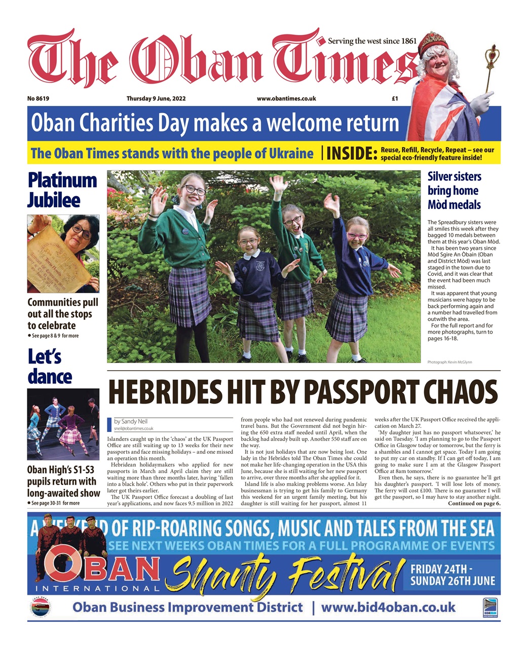The Oban Times & Lochaber Times Magazine - 9th June, 2022 Back Issue