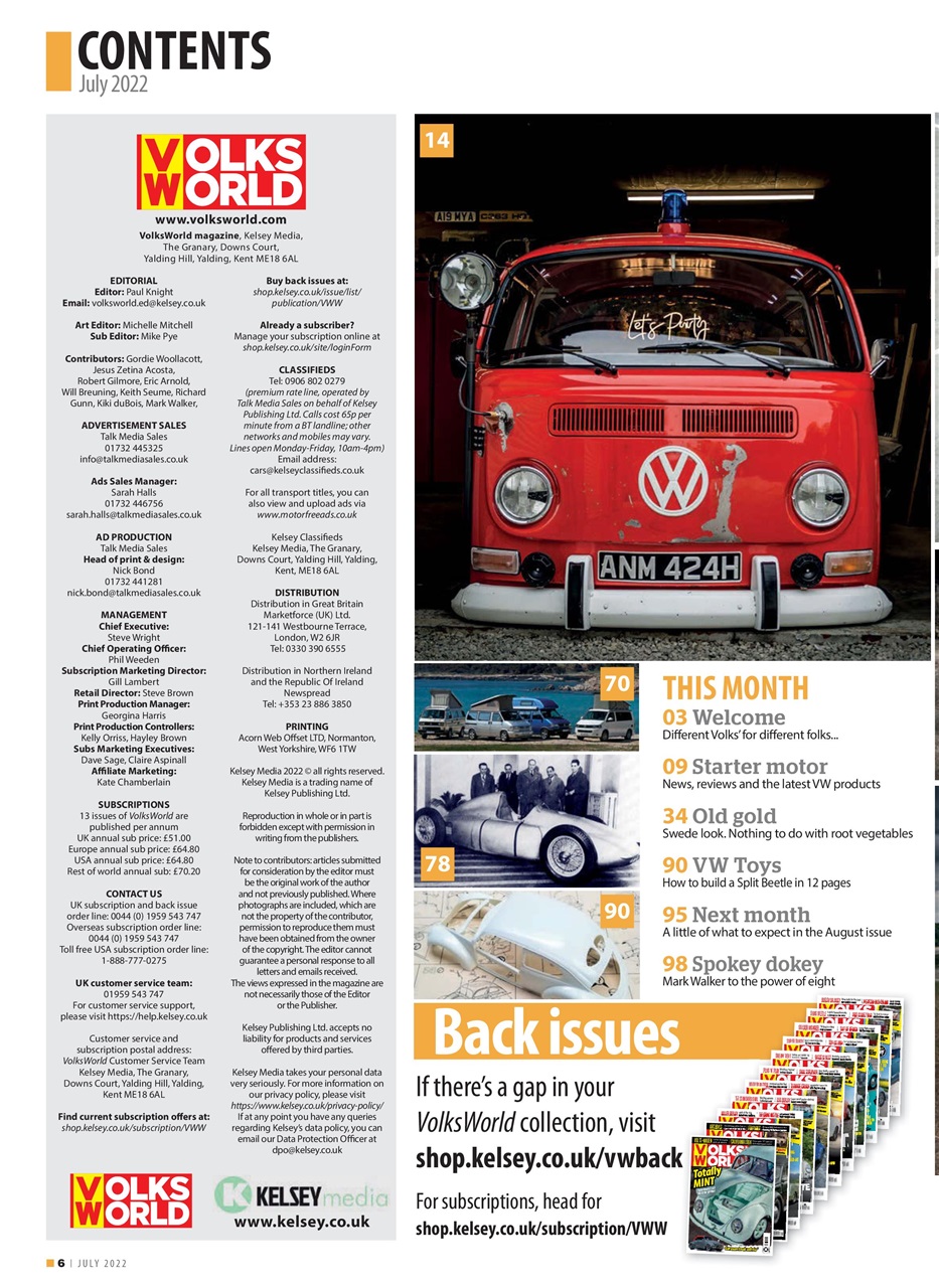 Volksworld Magazine - Jul-22 Subscriptions | Pocketmags