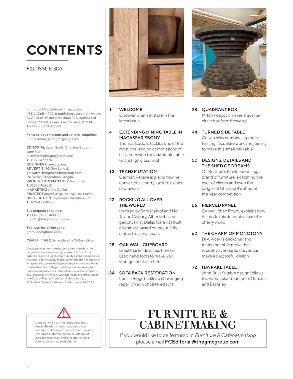 Furniture & Cabinetmaking Magazine - Issue 306 Subscriptions | Pocketmags