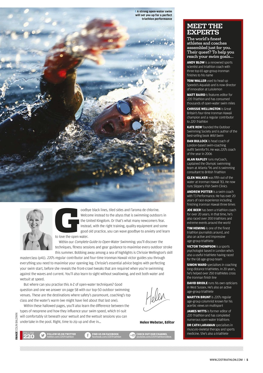 220 Triathlon Magazine - Complete Guide to Open-Water Swimming Special ...