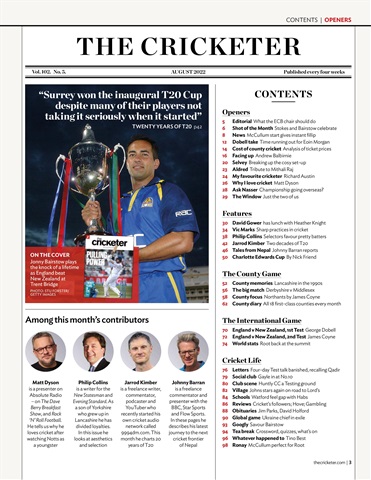 The Cricketer Magazine - August 2022 Subscriptions | Pocketmags