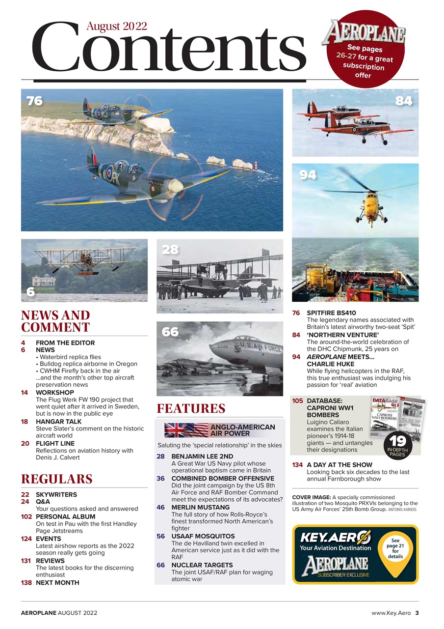 Aeroplane Magazine - August 2022 Subscriptions | Pocketmags