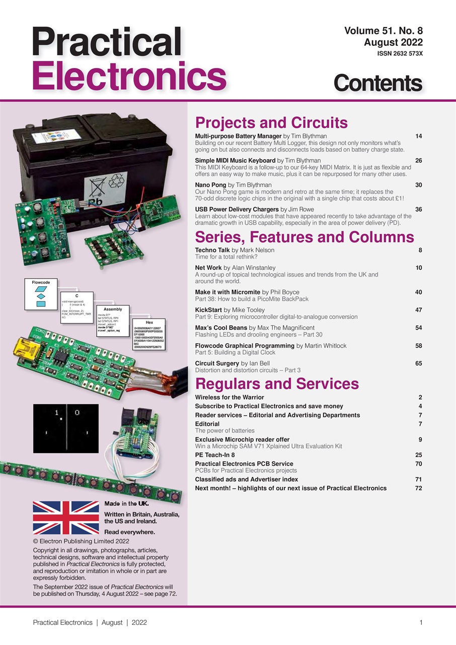 Everyday Practical Electronics Magazine - Aug-22 Subscriptions | Pocketmags