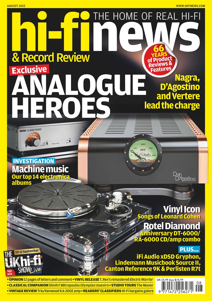 Hi-Fi News Magazine - August 2022 Subscriptions | Pocketmags