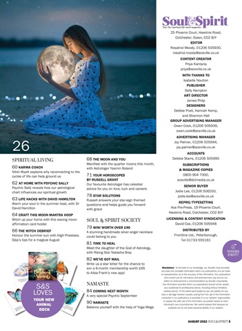 Soul & Spirit Magazine - Aug-22 Subscriptions | Pocketmags