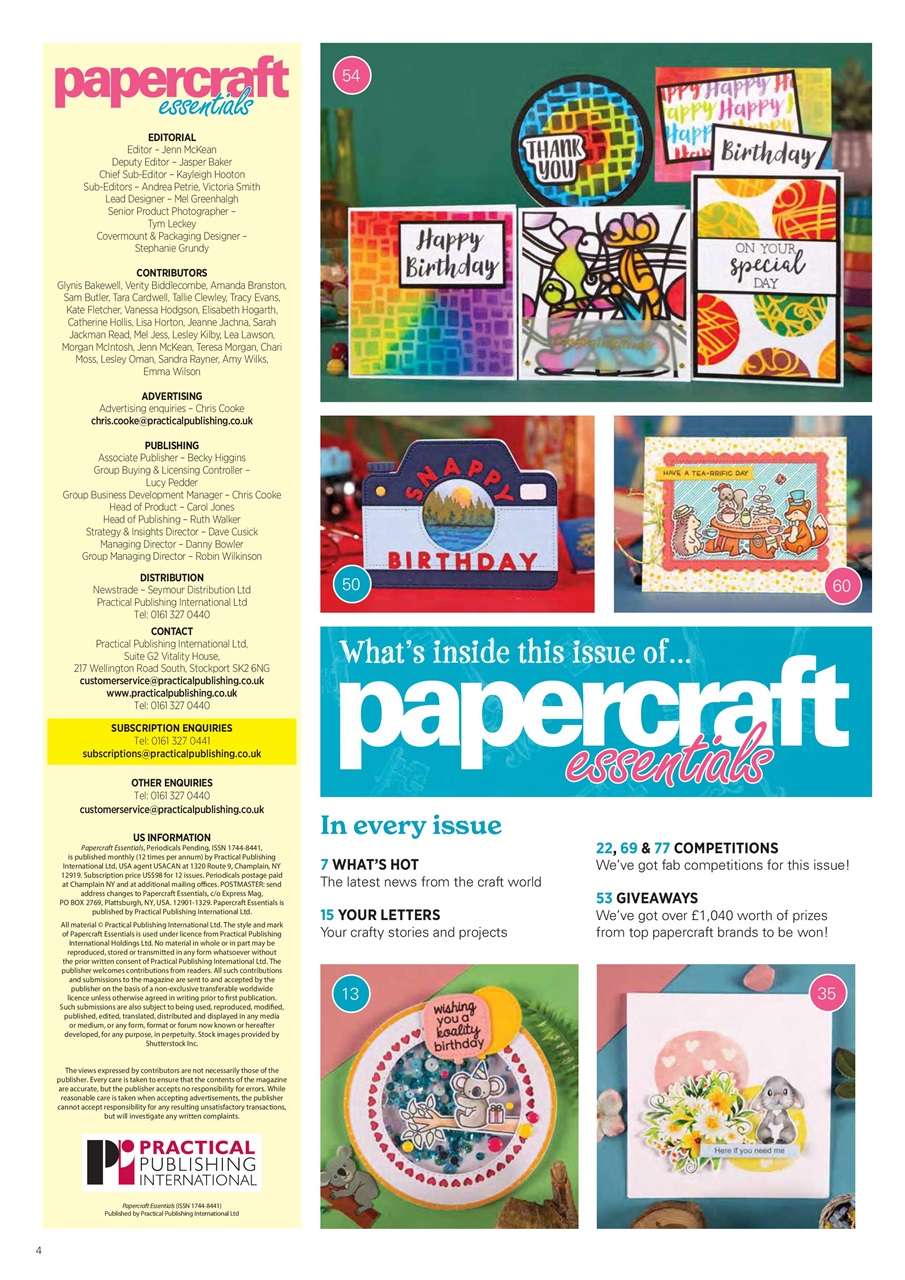 Papercraft Essentials Magazine - Issue 214 Subscriptions | Pocketmags