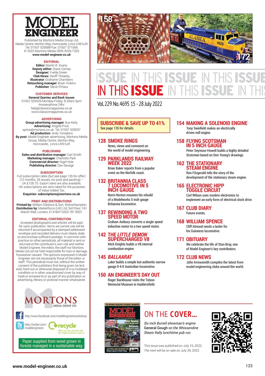 Model Engineer Magazine - 4695 Subscriptions | Pocketmags
