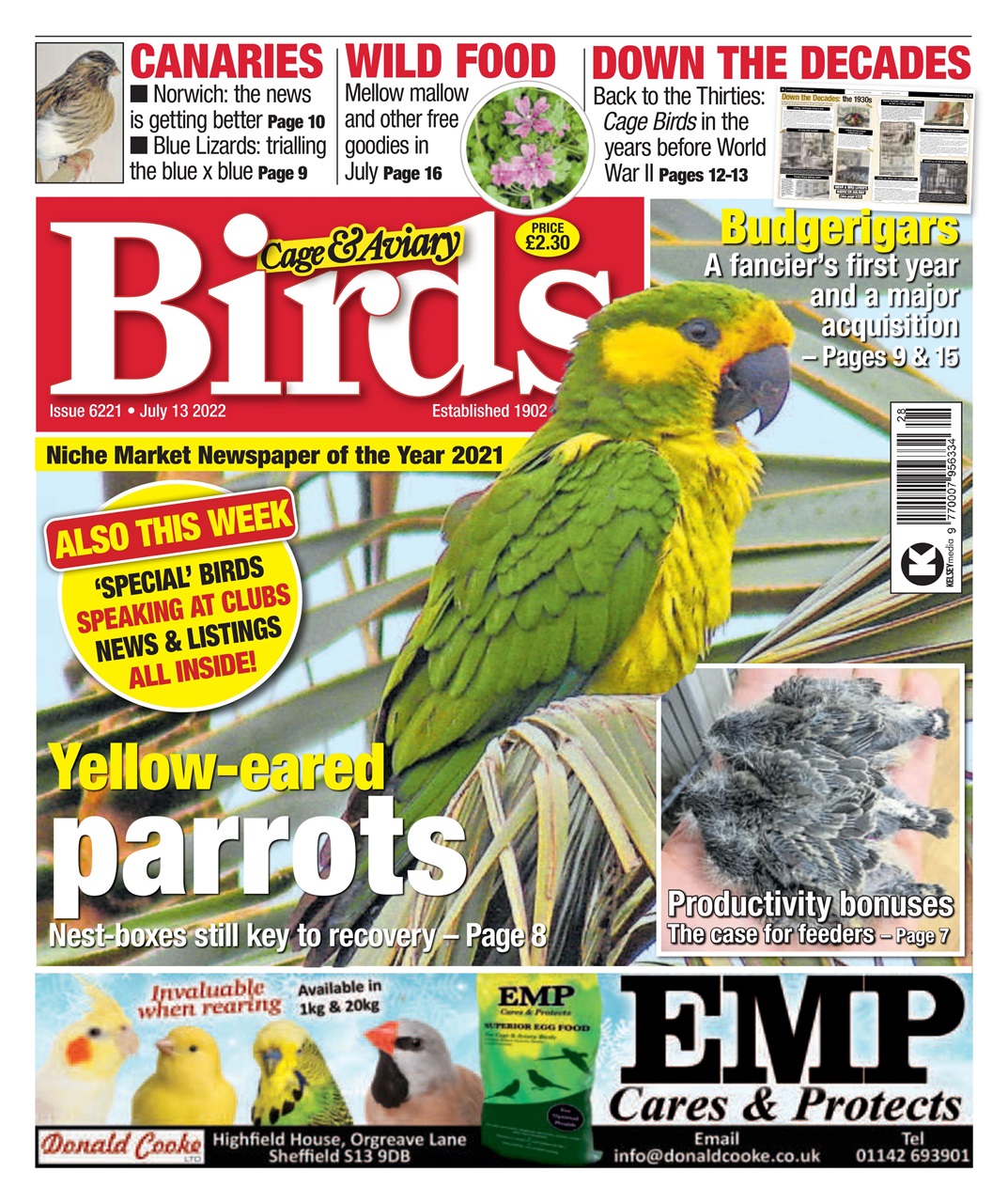 Cage & Aviary Birds Magazine - July 13th 2022 Subscriptions | Pocketmags