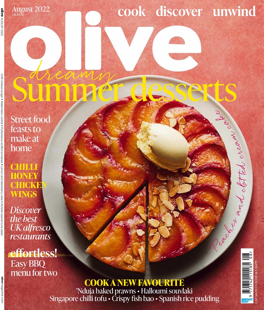 Olive Magazine - August 2022 Subscriptions | Pocketmags