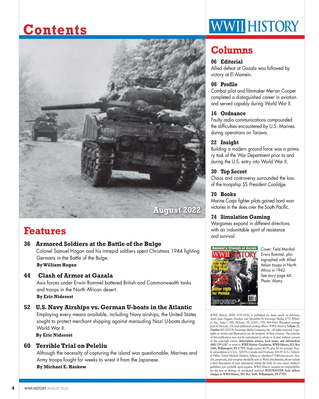 WW2 History Magazine - August 2022 Subscriptions | Pocketmags